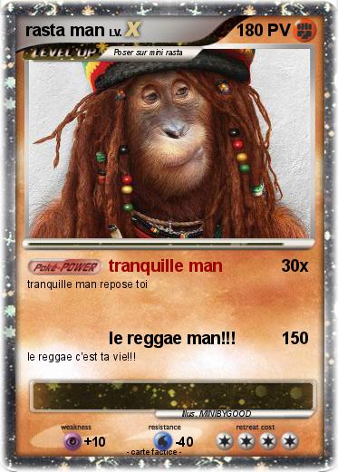 Pokémon rasta man 14 14 - tranquille man - Ma carte Pokémon