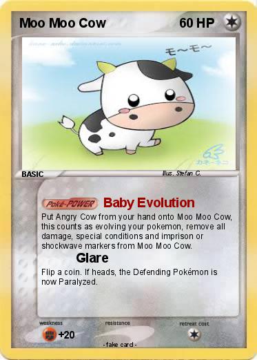 Pokémon Moo Moo Cow 26 26 - Baby Evolution - My Pokemon Card