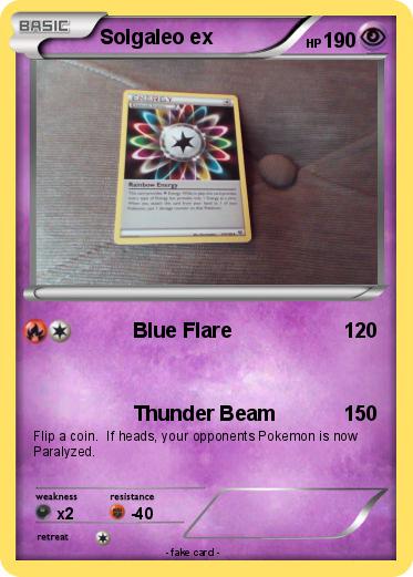 Pokémon Solgaleo ex 12 12 - Blue Flare - My Pokemon Card