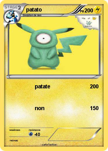 Pokémon patato 26 26 - patate - Ma carte Pokémon