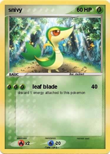 Pokémon snivy 973 973 - leaf blade - My Pokemon Card
