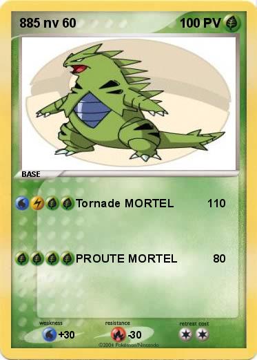 Pokémon 885 nv 60 60 - Tornade MORTEL 1 - Ma carte Pokémon