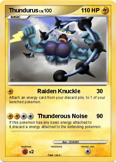 Pokémon Thundurus 285 285 - Raiden Knuckle - My Pokemon Card