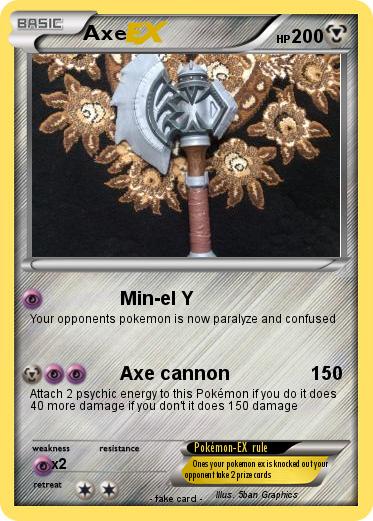 Pokémon Axe 82 82 - Min-el Y - My Pokemon Card