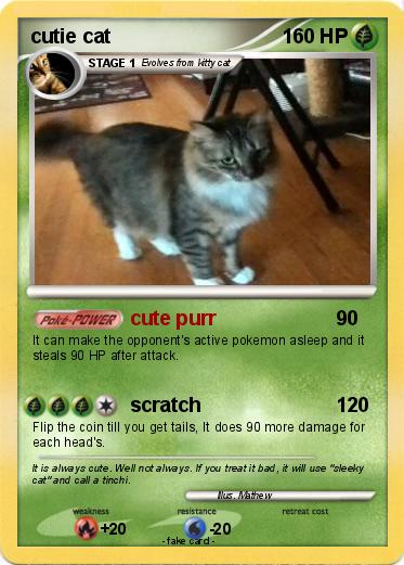 Pokémon cutie cat 3 3 - cute purr - My Pokemon Card