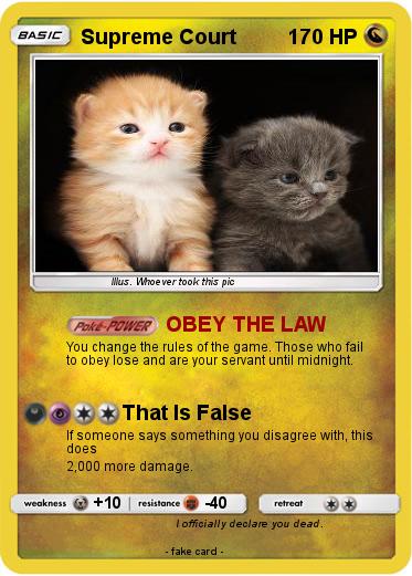 Pokémon Supreme Court 4 4 - OBEY THE LAW - My Pokemon Card