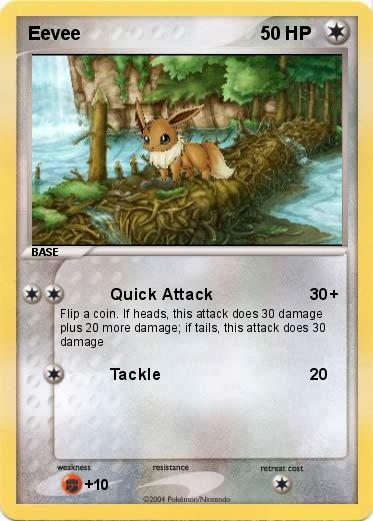 Pokémon Eevee 28 28 - Quick Attack - My Pokemon Card