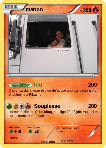 Pokémon manon 169 169 - feu - Ma carte Pokémon