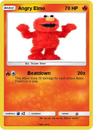 Pokémon Angry Elmo 3 3 - Beatdown - My Pokemon Card