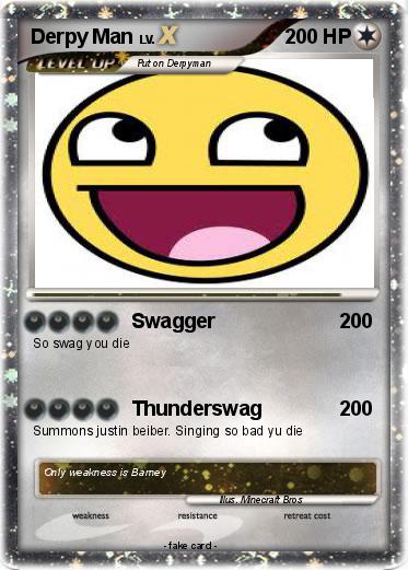 Pokémon Derpy Man 6 6 - Swagger - My Pokemon Card