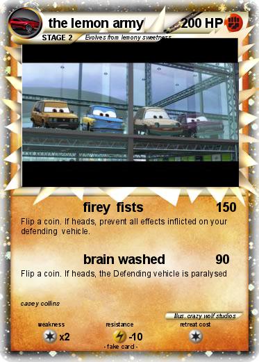 Pokémon the lemon army - firey fists - My Pokemon Card