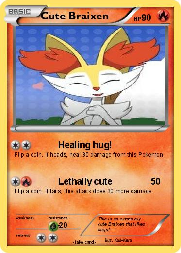 Pokémon Cute Braixen - Healing hug! - My Pokemon Card