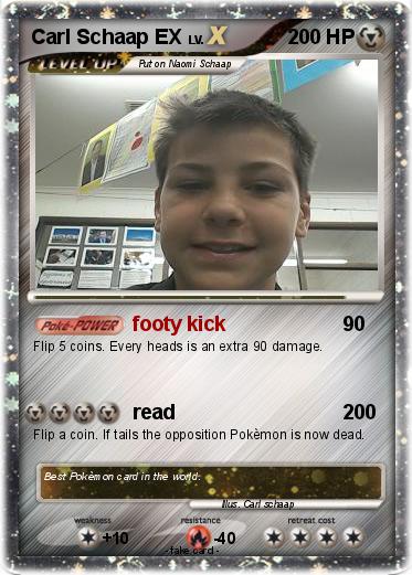 Pokémon Carl Schaap EX - footy kick - My Pokemon Card
