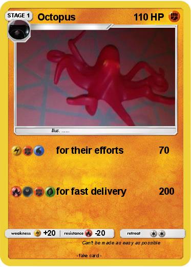 Pokémon Octopus 97 97 - for their efforts - My Pokemon Card