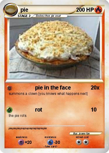 Pokémon pie 249 249 - pie in the face - My Pokemon Card
