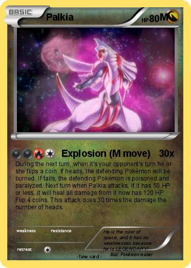 Pokémon Palkia M - Explosion (M move) - My Pokemon Card