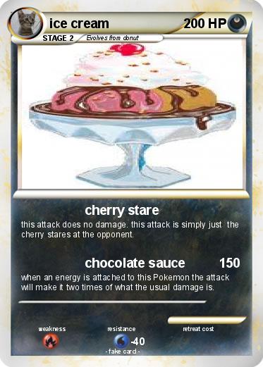 Pokémon ice cream 138 138 - cherry stare - My Pokemon Card