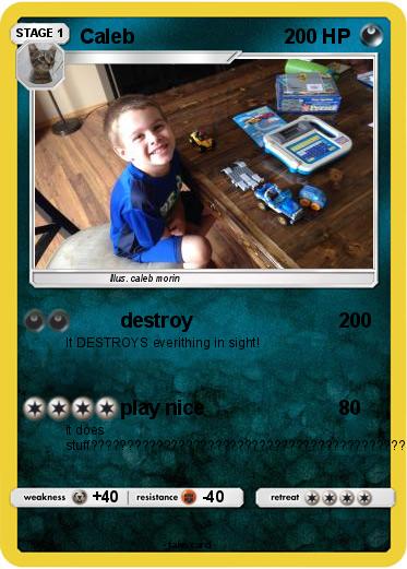 Pokémon Caleb 390 390 - destroy - My Pokemon Card