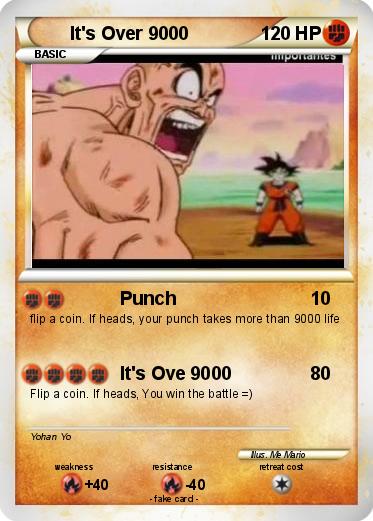 Pokémon It s Over 9000 5 5 - Punch - My Pokemon Card