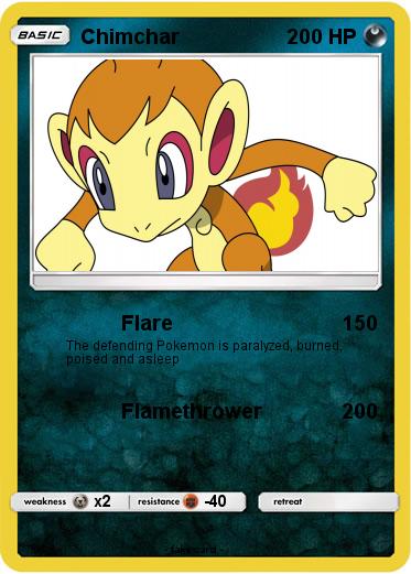 Pokémon Chimchar 528 528 - Flare - My Pokemon Card