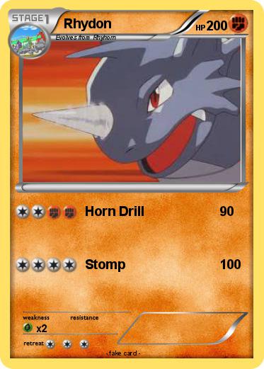 Pokémon Rhydon 65 65 - Horn Drill - My Pokemon Card