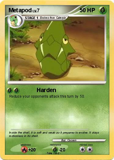Pokémon Metapod 143 143 - Harden - My Pokemon Card