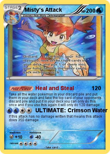 Pokémon Misty s Attack - Heal and Steal - My Pokemon Card