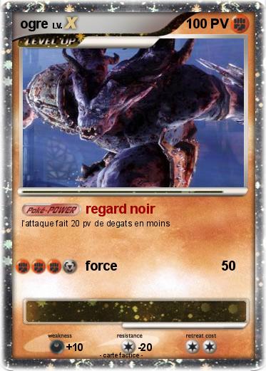 Pokémon ogre 45 45 - regard noir - Ma carte Pokémon