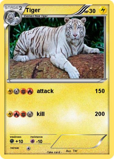 Pokémon Tiger 1208 1208 - attack - My Pokemon Card
