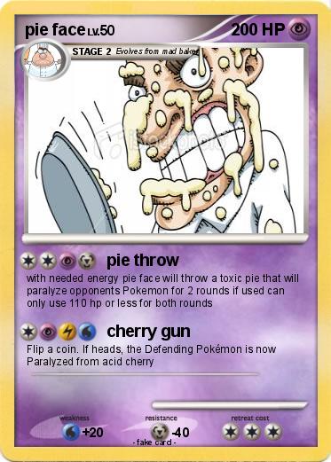Pokémon pie face - pie throw - My Pokemon Card