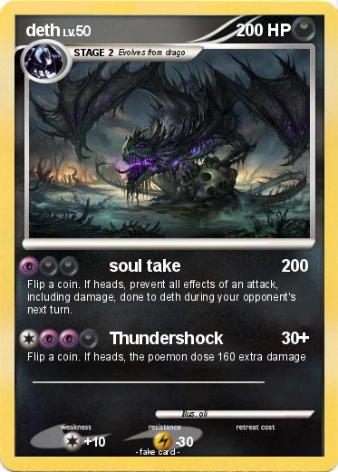 Pokémon deth 146 146 - soul take - My Pokemon Card