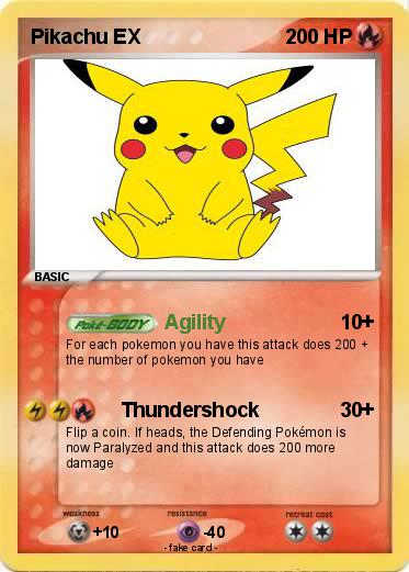 Pokémon Pikachu EX 1011 1011 - Agility - My Pokemon Card