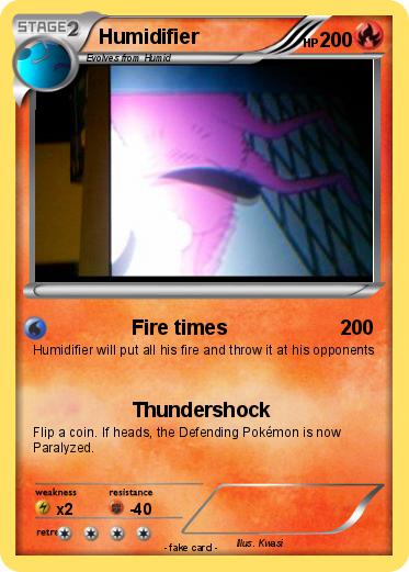 Pokémon Humidifier - Fire times - My Pokemon Card