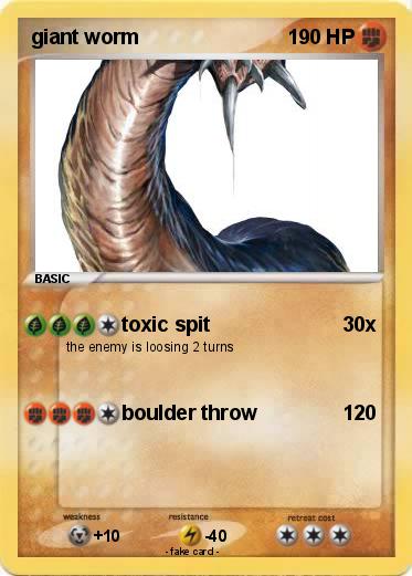 Pokémon giant worm 3 3 - toxic spit - My Pokemon Card