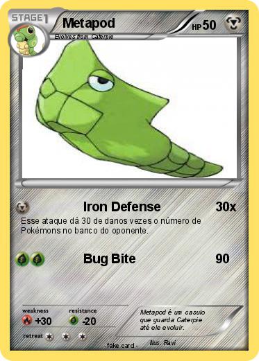 Pokémon Metapod 195 195 - Iron Defense - My Pokemon Card