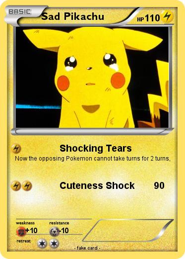 Pokémon Sad Pikachu 59 59 - Shocking Tears - My Pokemon Card