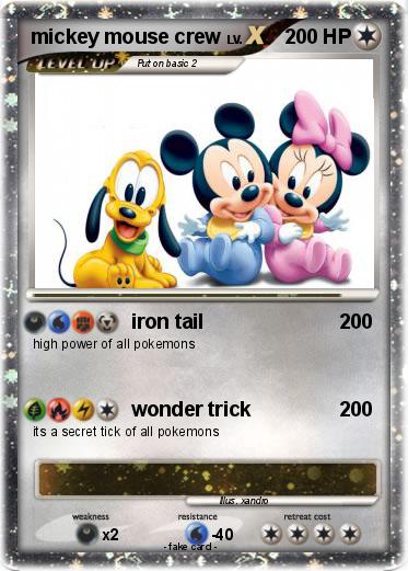Pokémon mickey mouse crew - iron tail - My Pokemon Card