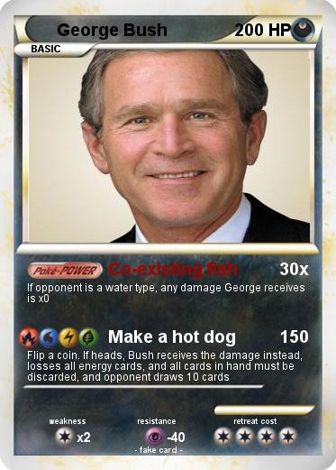 Pokémon George Bush 95 95 - Co-existing fish - My Pokemon Card