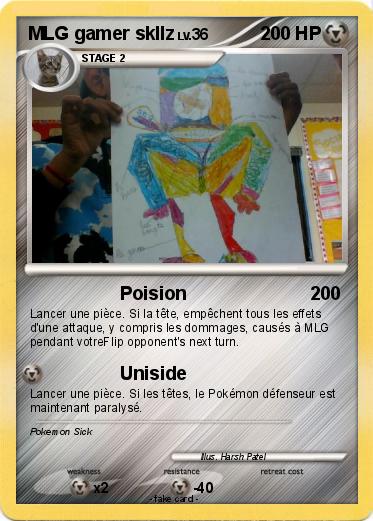Pokémon MLG gamer skllz - Poision - My Pokemon Card
