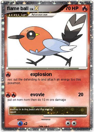 Pokémon flame ball 7 7 - explosion - My Pokemon Card