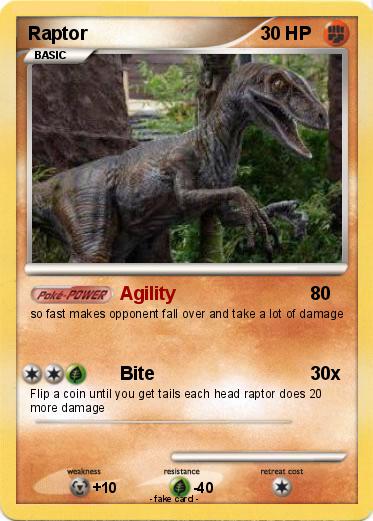 Pokémon Raptor 257 257 - Agility - My Pokemon Card