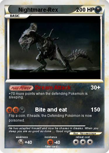Pokémon Nightmare Rex - Dream Attack - My Pokemon Card