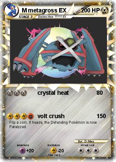Pokémon M metagross EX 6 6 - crystal heat - My Pokemon Card