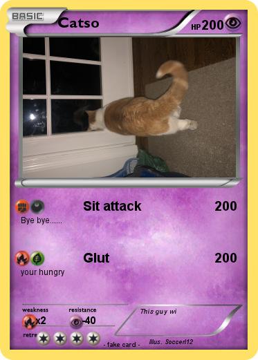 Pokémon Catso 3 3 - Sit attack - My Pokemon Card