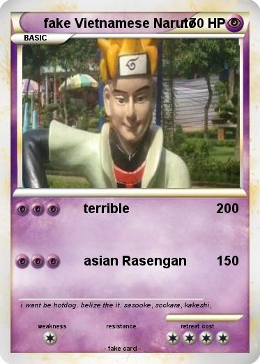 Pokémon fake Vietnamese Naruto - terrible - My Pokemon Card