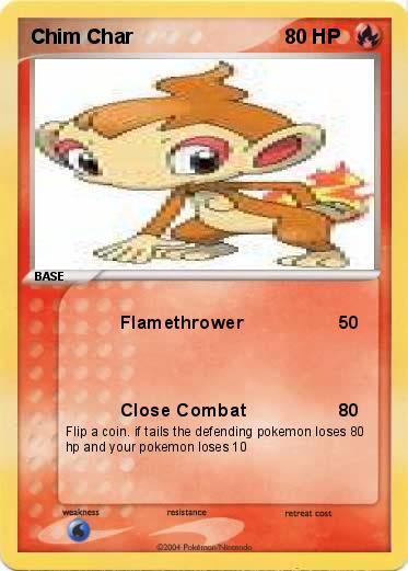 Pokémon Chim Char - Flamethrower - My Pokemon Card
