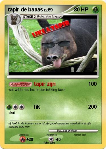 Pokémon tapir de baaas - tapir zijn - My Pokemon Card
