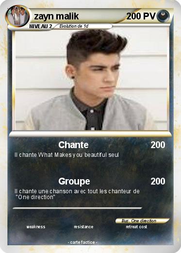 Pokémon zayn malik 18 18 - Chante - Ma carte Pokémon