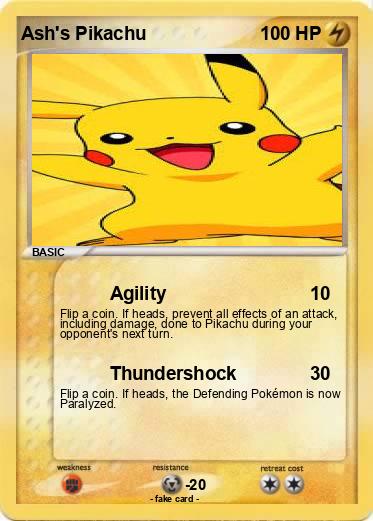 Pokémon Ash s Pikachu 847 847 - Agility - My Pokemon Card