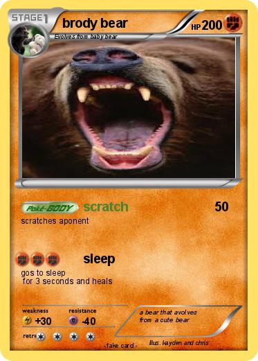 Pokémon brody bear - scratch - My Pokemon Card